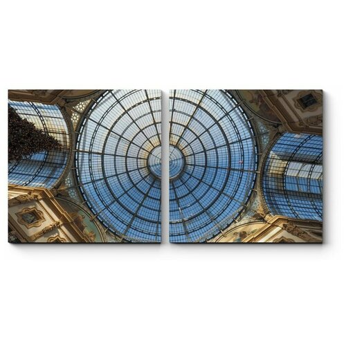 Модульная картина Стеклянный купол Миланского собора60x30
