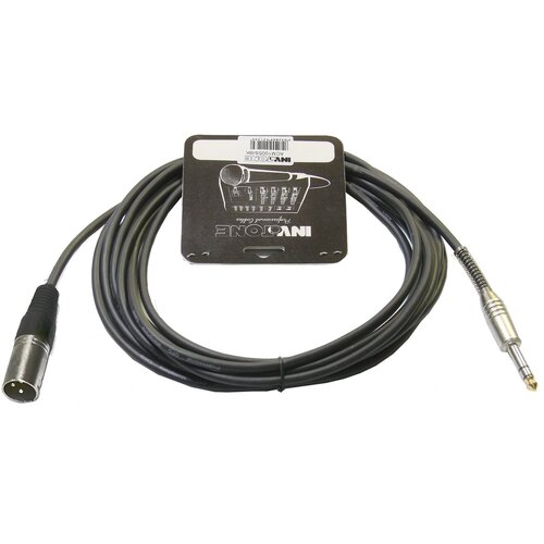 Микрофонный кабель INVOTONE ACM1003S/BK Jack 6.3 mm стерео - XLR (папа), длина 3 м.
