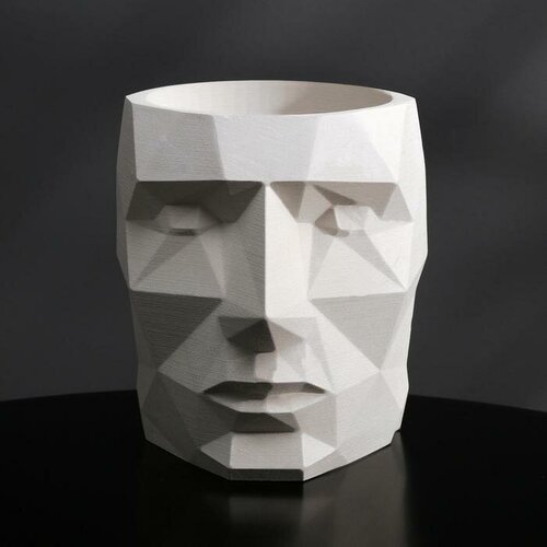 Кашпо полигональное «Голова», 11 × 13 см