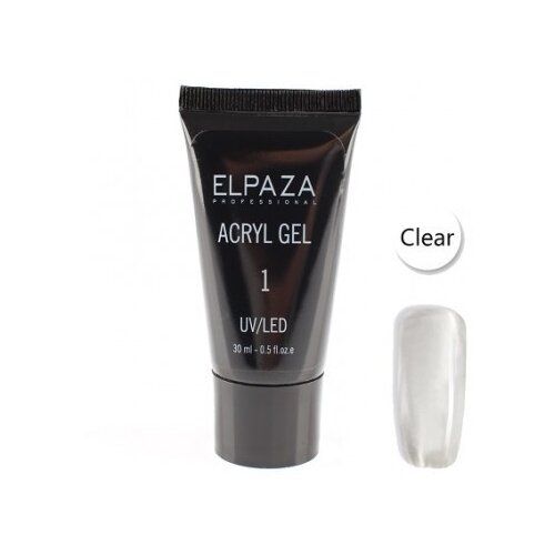 ELPAZA акригель Acryl Gel трехфазный для моделирования, 30 мл, clear