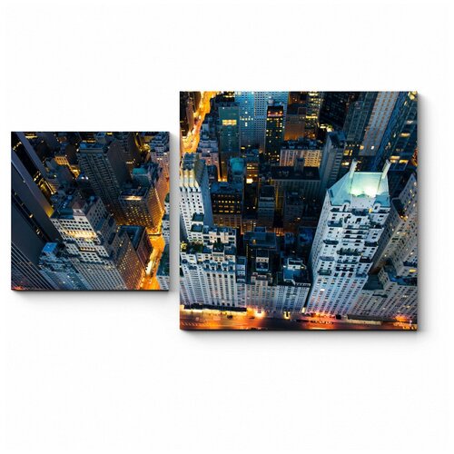 Модульная картина Ночной Нью-Йорк 110x66