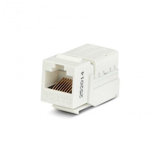 Вставка KJNE-8P8C-C5e-90-WH Keystone Jack RJ45(8P8C) кат. 5e 110 IDC зад. с помощью NE-TOOL бел. | код 46653 | Hyperline (6шт. в упак.)