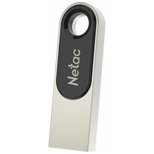 Флеш-диск 64 GB NETAC U278, USB 2.0, металлический корпус, серебристый/черный, NT03U278N-064G-20PN
