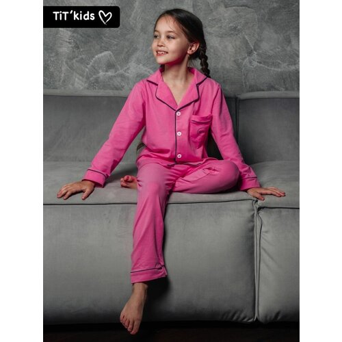 Пижама  TIT'kids, размер 92, розовый