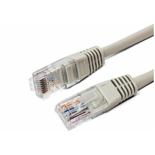 Патч-корд U/UTP 5e кат. 7.5м Filum FL-U5-C-7.5M 26AWG(7x0.16 мм), кабель для интернета, чистая медь, PVC, серый