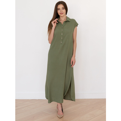 Платье Текстильный Край, размер 58, зеленый