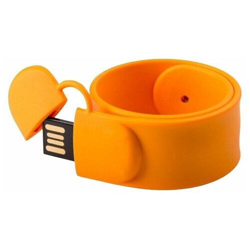 Подарочная флешка slap-браслет оранжевый 16GB