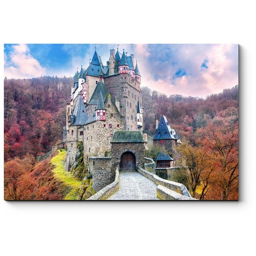 Модульная картина Сказочный замок в горах 130x87