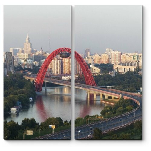 Модульная картина Городской пейзаж Москвы50x50