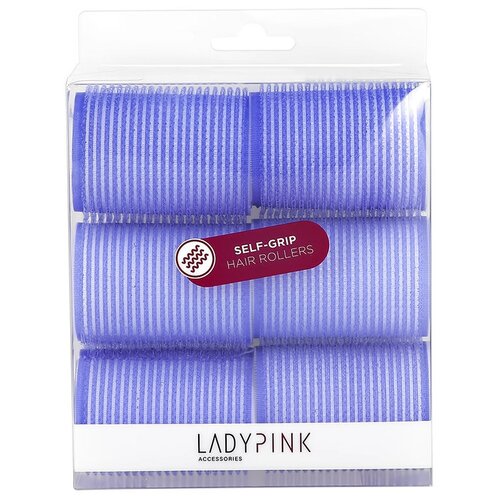 Бигуди-липучки LADY PINK BASIC D 45 мм фиолетовые 6 шт