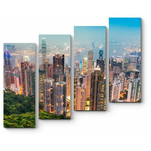 Модульная картина Панорама Гонконга 100x86