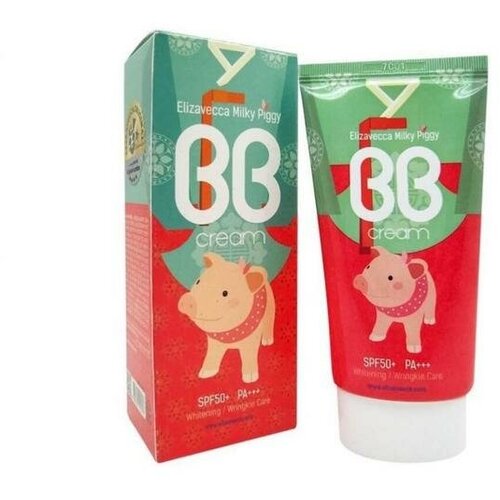 BB-крем для лица Elizavecca Milky Piggy SPF 50+ PA+++ осветляющий антивозрастной, 50 мл