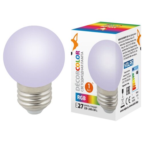 Лампа для гирлянды Белт-лайт LED-G45-1W/RGB/E27/FR/С Volpe UL-00005808