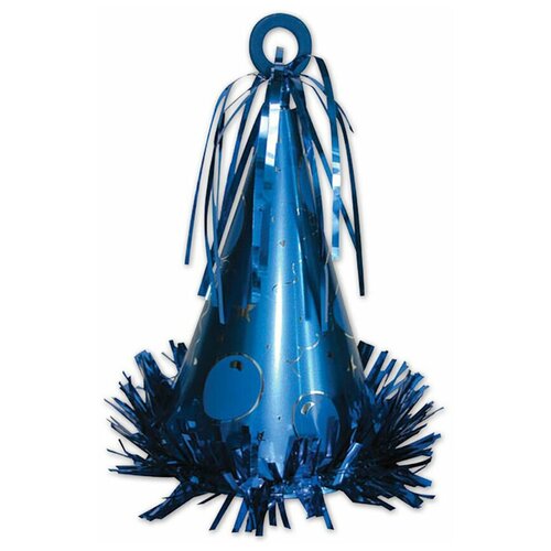 Грузик для воздушного шара Amscan Праздничный колпак, синий, 170 грамм, 1 шт