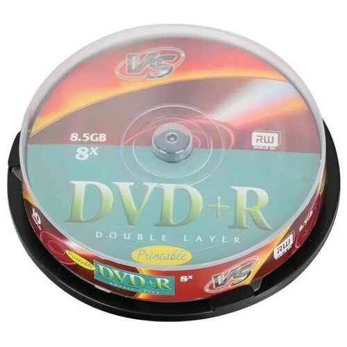 Диск VS DVD+R 8,5 GB 8x Double Layer CB/10 Ink Print
