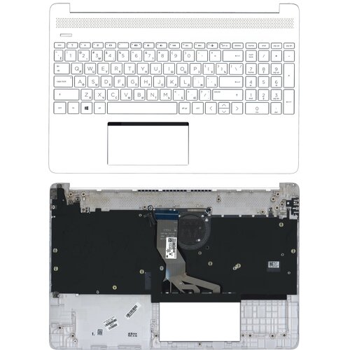 Клавиатура для ноутбука HP 15S-EQ 15S-FQ топкейс белый