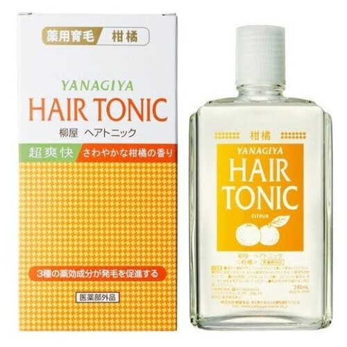 Тоник для стимуляции роста и предотвращения выпадения волос Yanagiya "Hair Tonic" с ментолом и ароматом цитрусовых, 240 мл