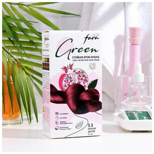 Краска для волос FARA Eco Line Green 5.5 красное дерево, 125 г