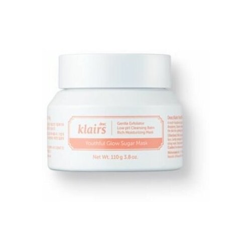 Dear, Klairs Youthful Glow Sugar mask Деликатная маска-скраб с частичками сахара, 110 гр