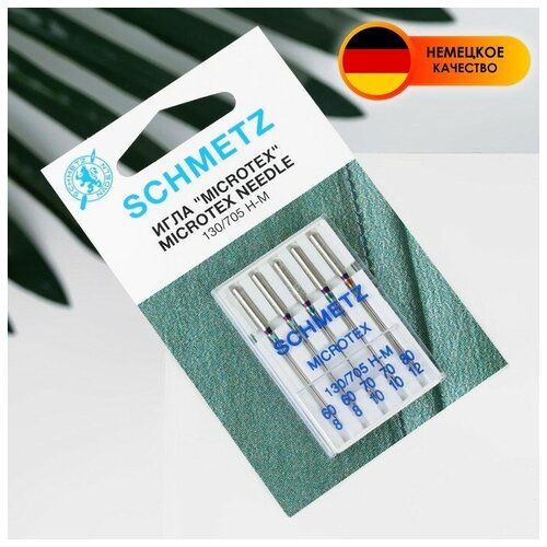 Schmetz Иглы для бытовых швейных машин, микротекс, №60/70/80, 5 шт