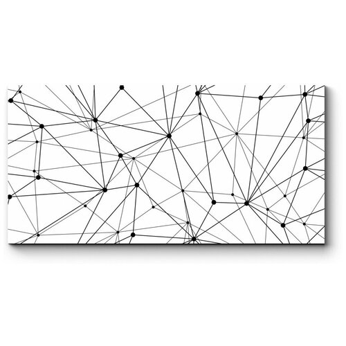 Модульная картина Точки и линии 60x30