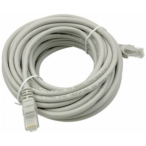 Buro Патч-корд Buro Basic UTP 4 пары cat6 CCA molded 10м серый RJ-45 (m)-RJ-45 (m)