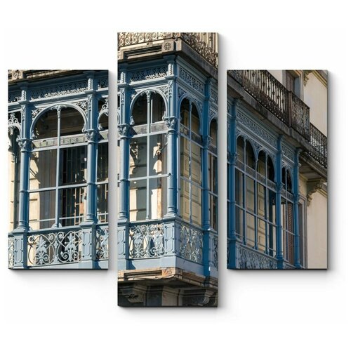 Модульная картина Украшения балкона в стиле каталонского модернизма, Барселона70x63