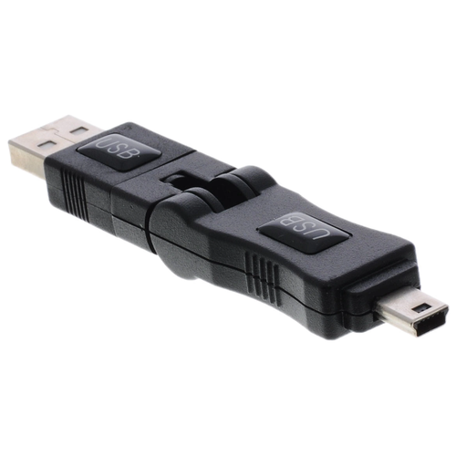 Переходник USB 2.0 AM / mini 5pin, поворот 360гр