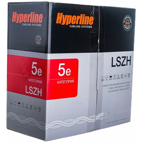 Hyperline UUTP4-C5E-S24-IN-LSZH-OR-305