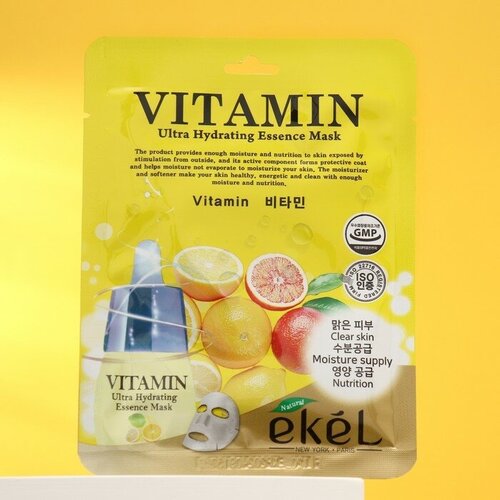 EKEL Маска салфетка для лица с витаминами, EKEL, 23 г