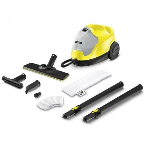 Пароочиститель KARCHER SC 4 EasyFix SuperMax + 12 насадок 1.512-450-SM, желтый/черный