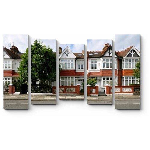 Модульная картина Тихая улочка Лондона 140x84