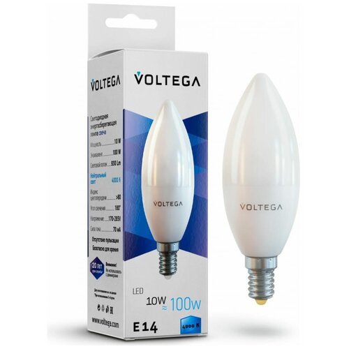 Лампа светодиодная Voltega Simple E14 10Вт 4000K 7065