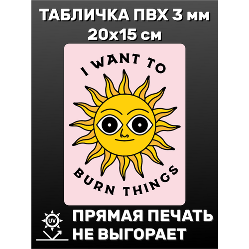 Табличка информационная Солнце 20х15 см