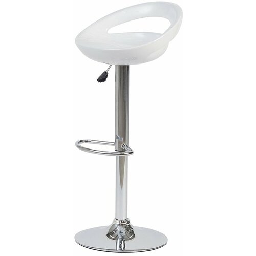 Барный стул Hoff Smiley, 46х77(98)х45 см, цвет белый, хром