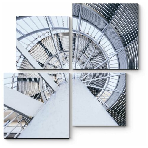 Модульная картина Стальная спиральная лестница80x80