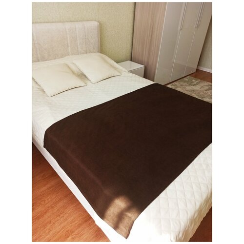 Покрывало - дорожка на кровать "Кружева" Канвас 80х200 см, коричневый