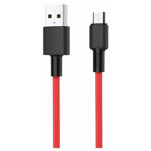 Дата-кабель Hoco X29 USB-MicroUSB, 1 м, красный
