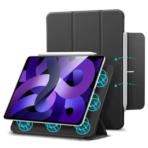 Чехол-книжка Comma Rider Series Double Sides Magnetic Case with Pensil slot для iPad Air 5 (2022)/iPad Pro 11 (2022) (Цвет: Black)
