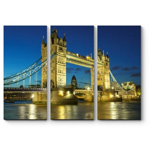 Модульная картина Мост через ночь, Лондон 110x79