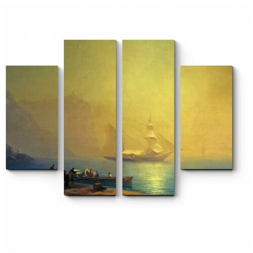 Модульная картина Утро на морском берегу. Судак. 1856 год.80x60
