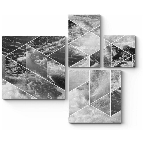Модульная картина Узор из волн 162x135