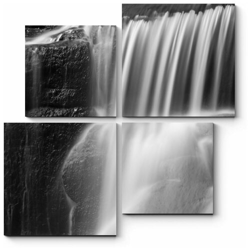 Модульная картина Монохромный водопад80x80