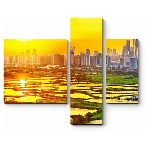 Модульная картина Рисовые поля Гонконга90x74