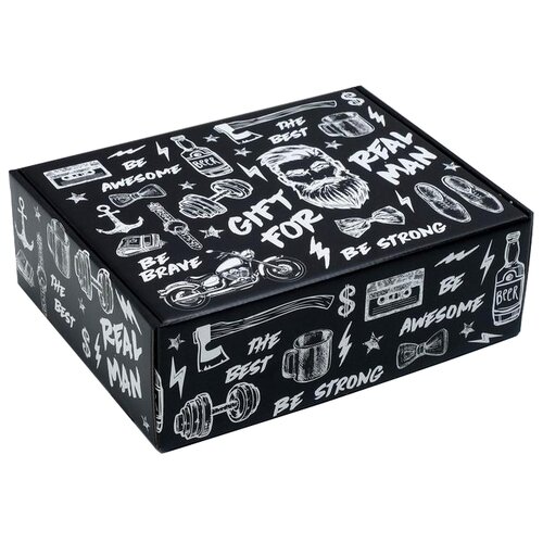 Коробка подарочная Дарите счастье Брутальному мужчине, 27х9х21 см, черный