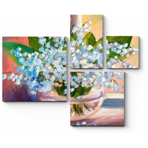 Модульная картина Весны прекрасные цветы 132x110