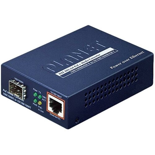Медиаконвертер сетевой Planet GT-805A, 10/100/1000Base-T to miniGBIC (SFP) Converter