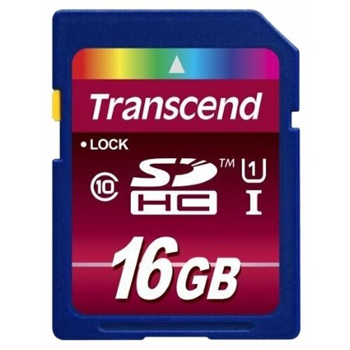 Карта памяти Transcend SDHC 16 ГБ Class 10, V10, A1, UHS-I U1, R/W 85/45 МБ/с, 1 шт., синий