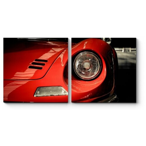 Модульная картина Фронтальные детали Ferrari 180x90