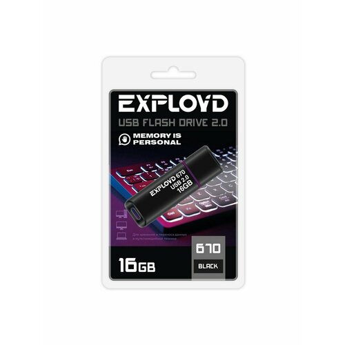 Флешка USB 2.0 Exployd 16 ГБ 670 ( EX-16GB-670-Black )